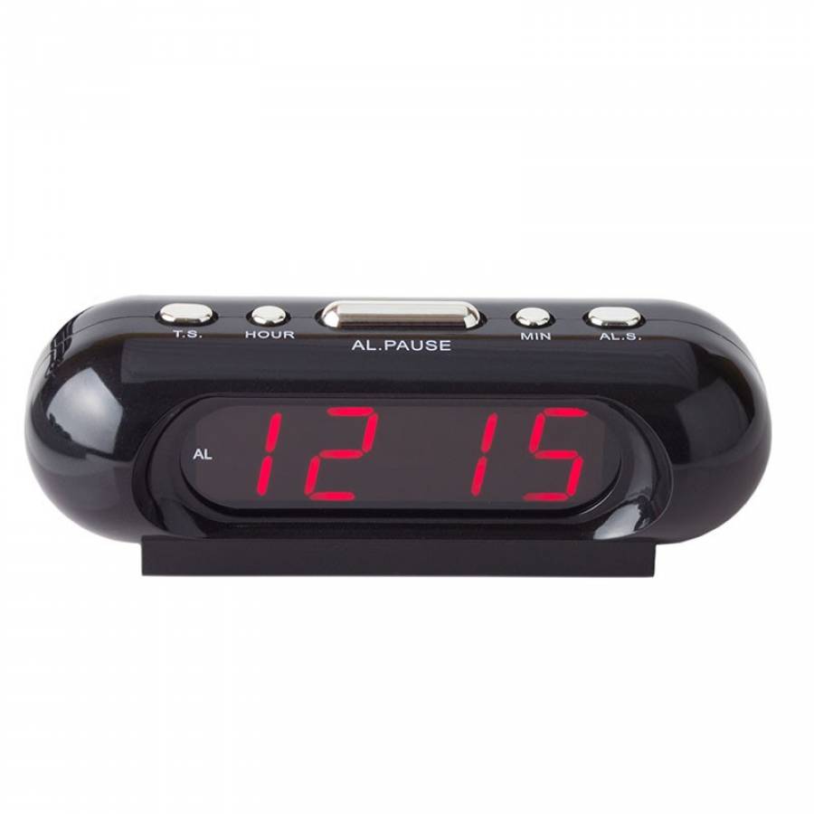 Ceas Desteptator cu Alarma, Afisaj LED rosu, Alimentare la priza sau ...