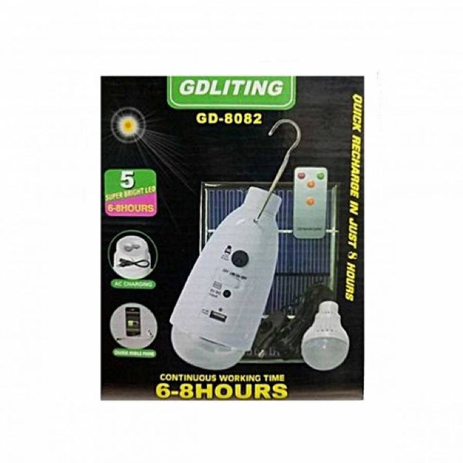 Kit solar, bec LED cu carlig agatare, panou solar, telecomanda - DIAMAG142