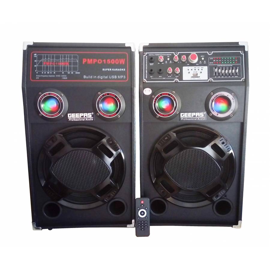 Boxe audio cu statie Profesionale , Karaoke , BT, USB / Aux in , 300 W ...