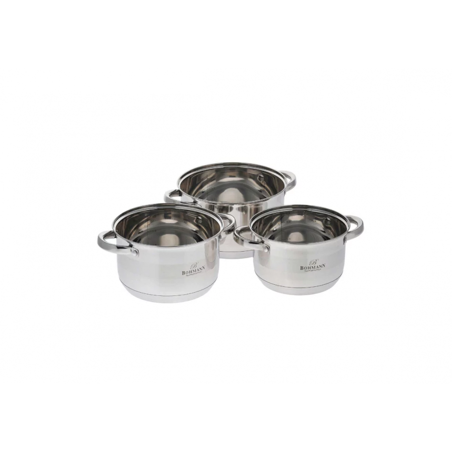 Set Oale din Inox Bohmann, 6 Piese, Otel Inoxidabil, 5 Straturi, Baza ...