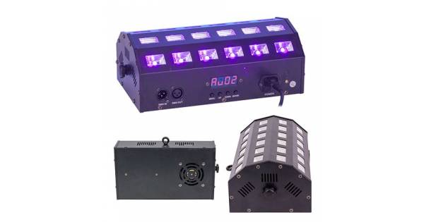 Proiector LED 2-in-1 alb/UV 24x3W cu DMX